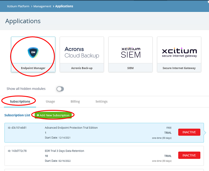 Upgrade Endpoint Manager, Xcitium Support, Endpoint Manager | Xcitium